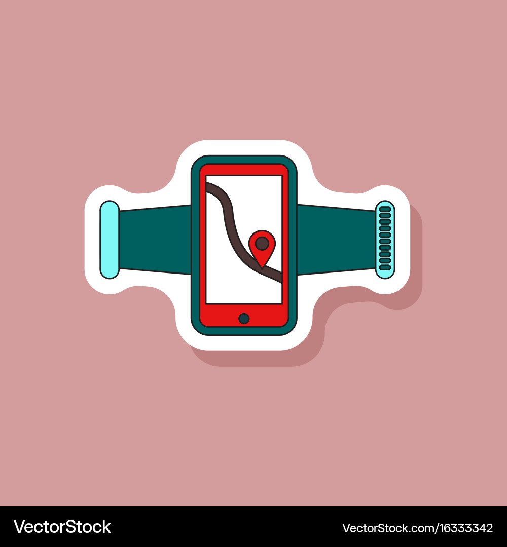 Paper sticker on stylish background smartphone Vector Image