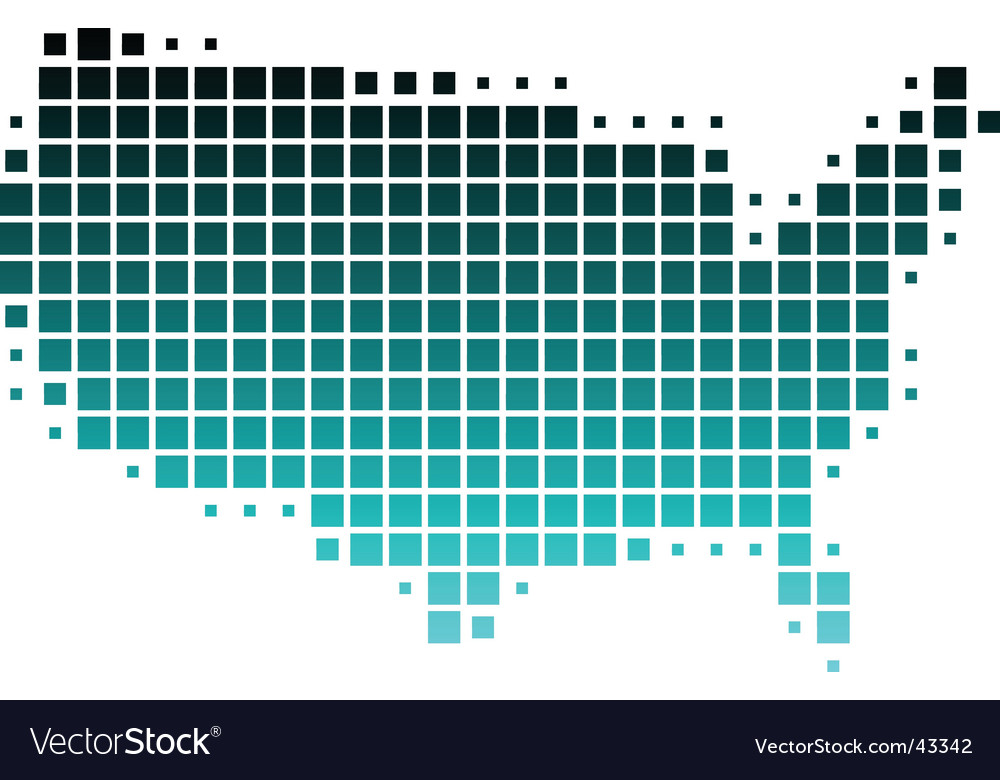 Usa map Royalty Free Vector Image - VectorStock