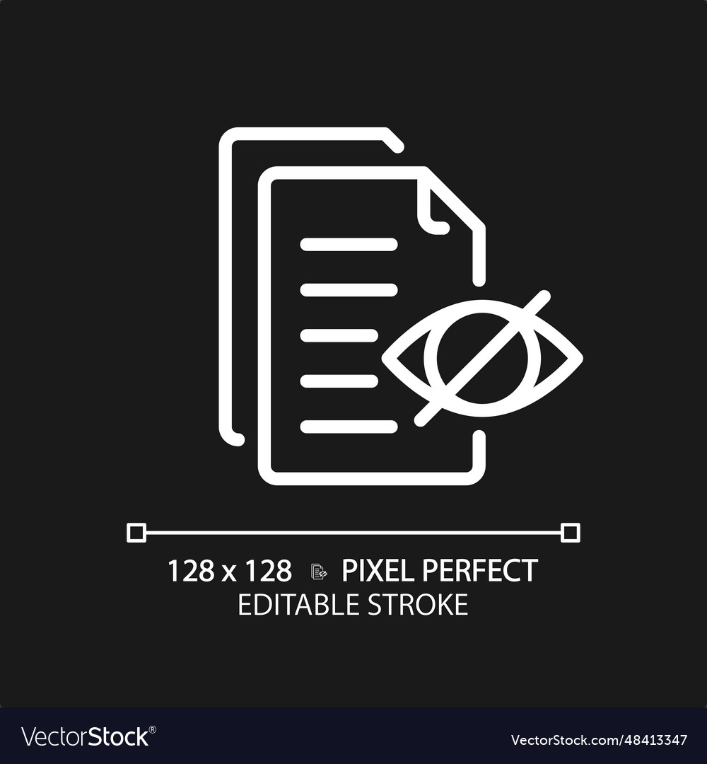 2d customizable confidential document thin linear Vector Image