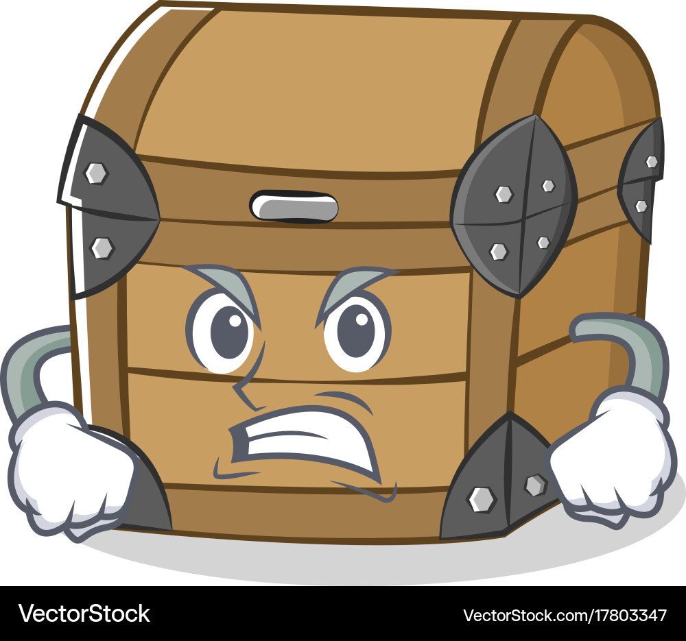 Angry chest character cartoon style Royalty Free Vector