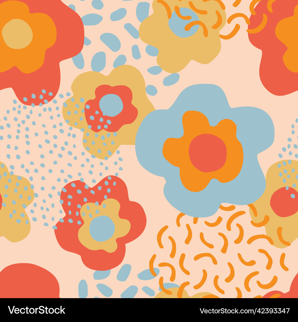 Big blooming daisy flowers design and minimal Vector Image