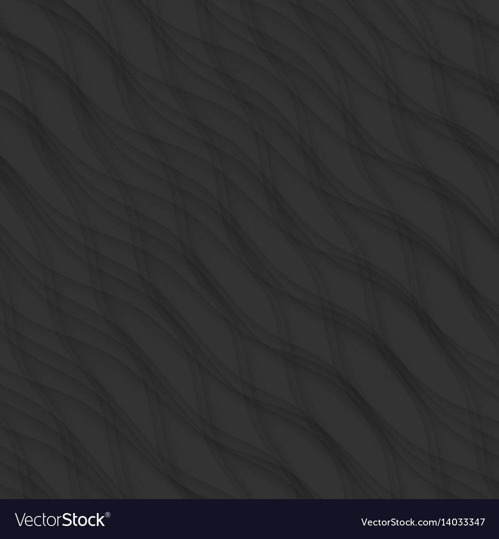 Black texture abstract pattern seamless wave Vector Image