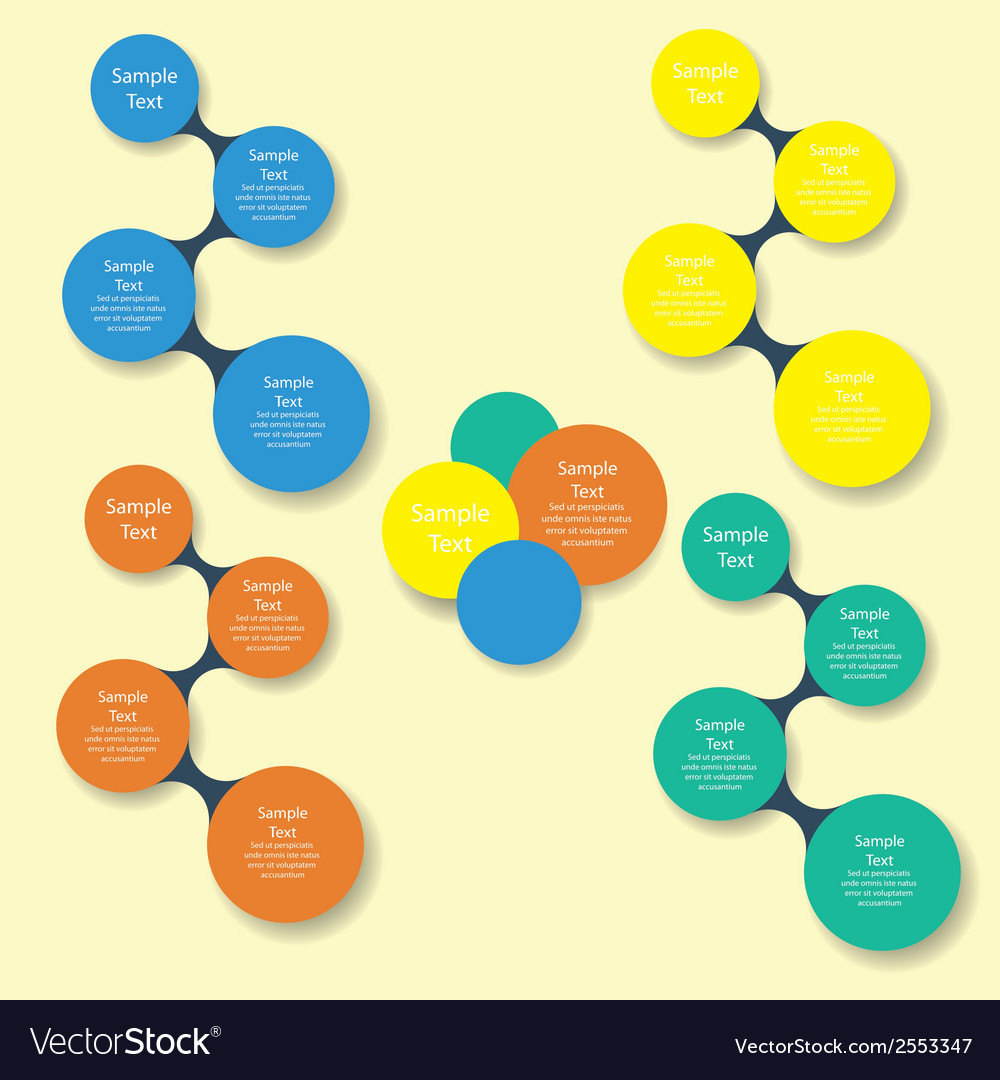Colorful round diagram infographics Royalty Free Vector