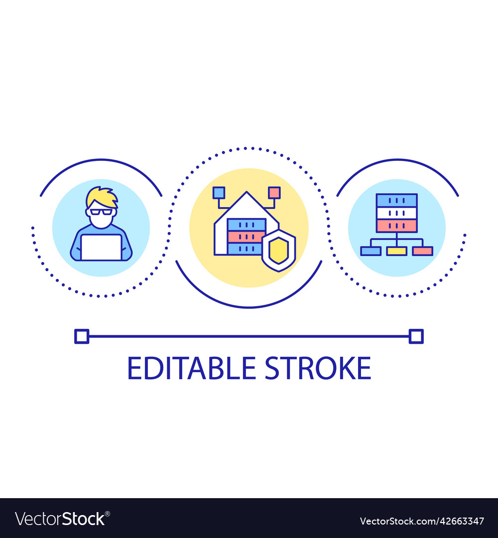 Data Management Loop Concept Icon Royalty Free Vector Image