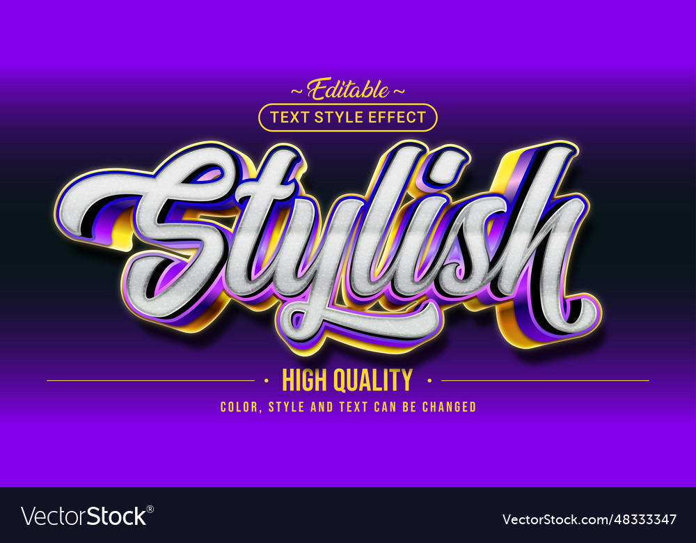 Editable text style effect - stylish Royalty Free Vector