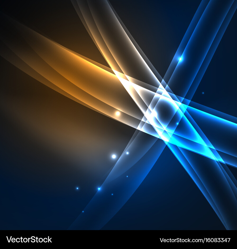 Energy lines glowing waves in the dark Royalty Free Vector