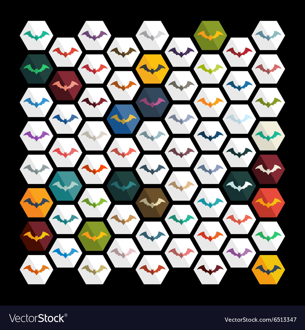 Flat design bat Royalty Free Vector Image - VectorStock