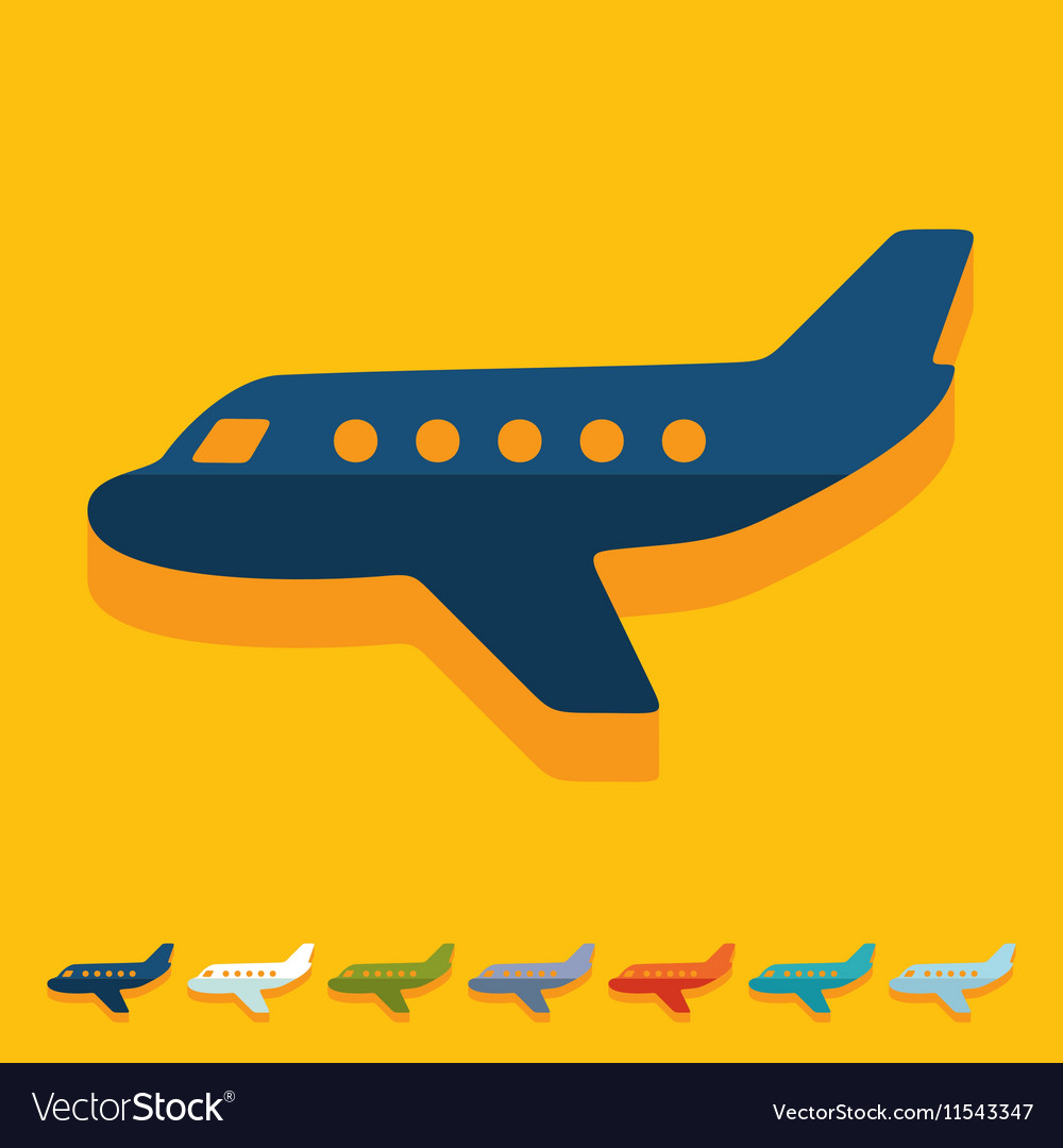 Flat design plane Royalty Free Vector Image - VectorStock
