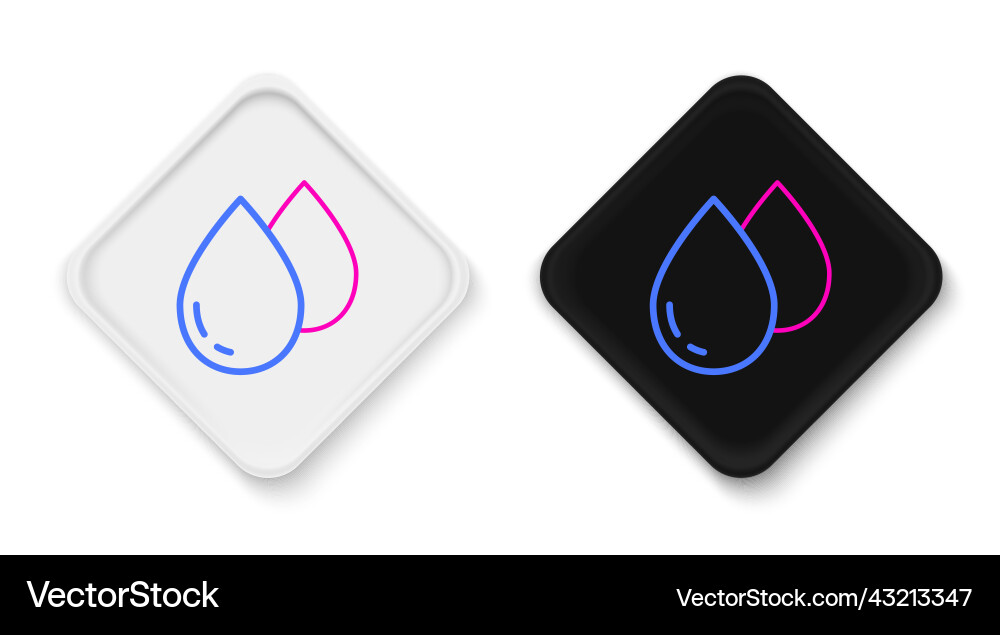 Line water drop icon isolated on white background Vector Image