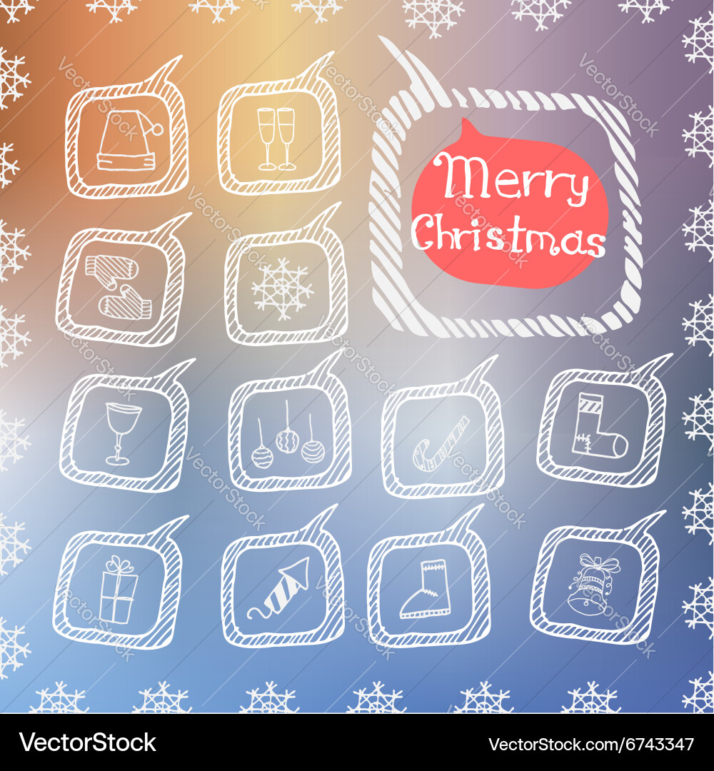 Set of christmas icon Royalty Free Vector Image