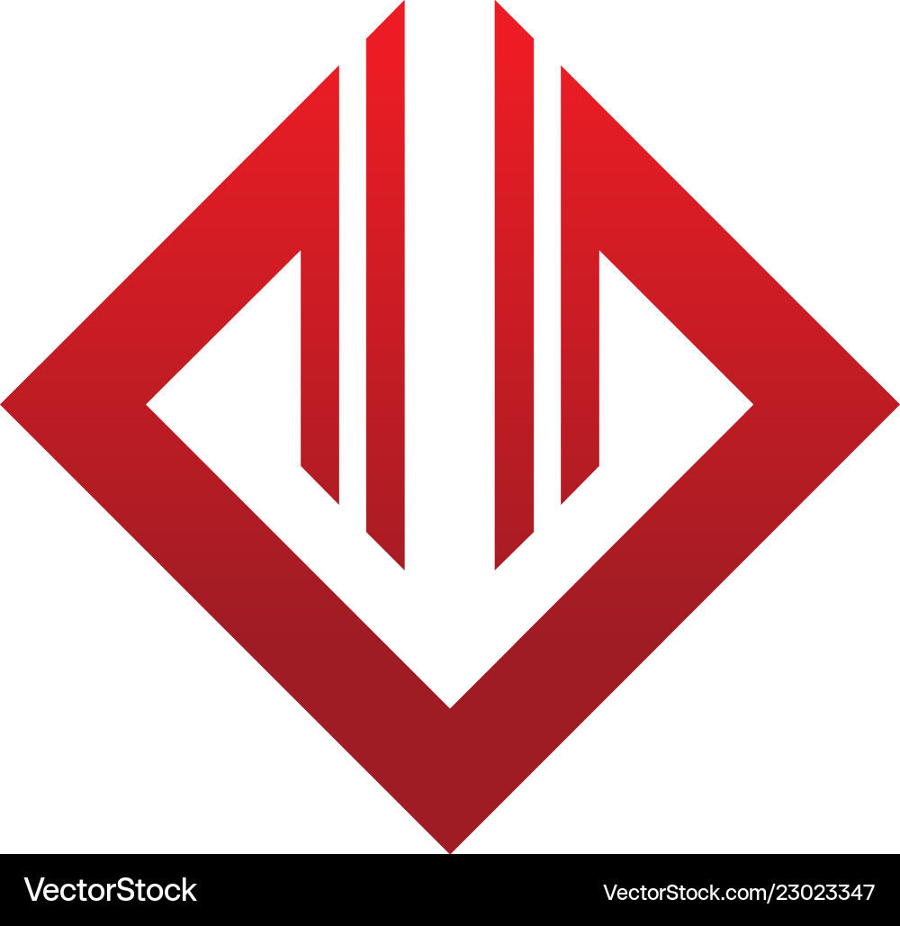 Square line business company logo Royalty Free Vector Image