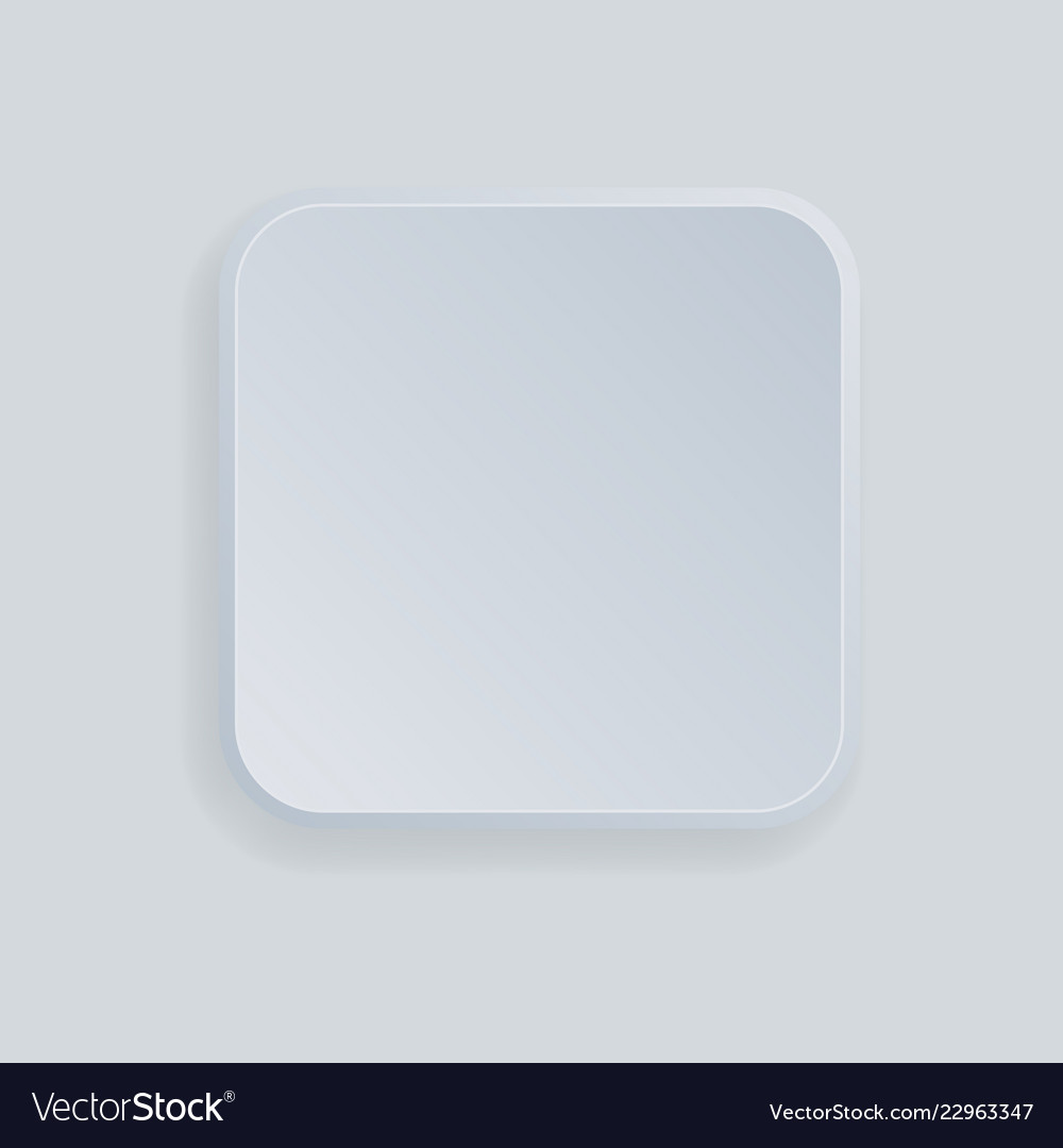 Square white 3d button Royalty Free Vector Image