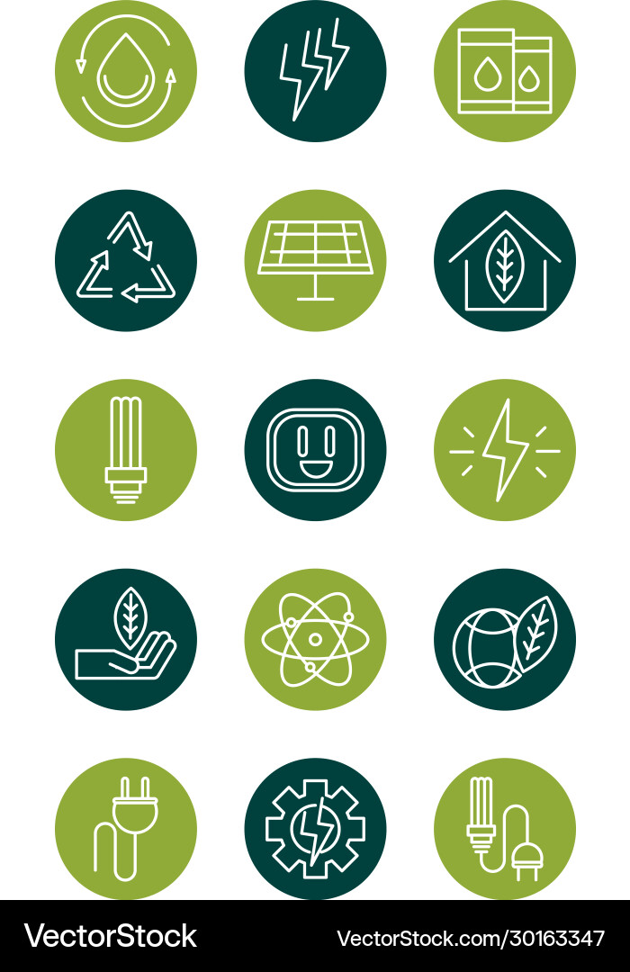 Sustainable energy alternative renewable ecology Vector Image