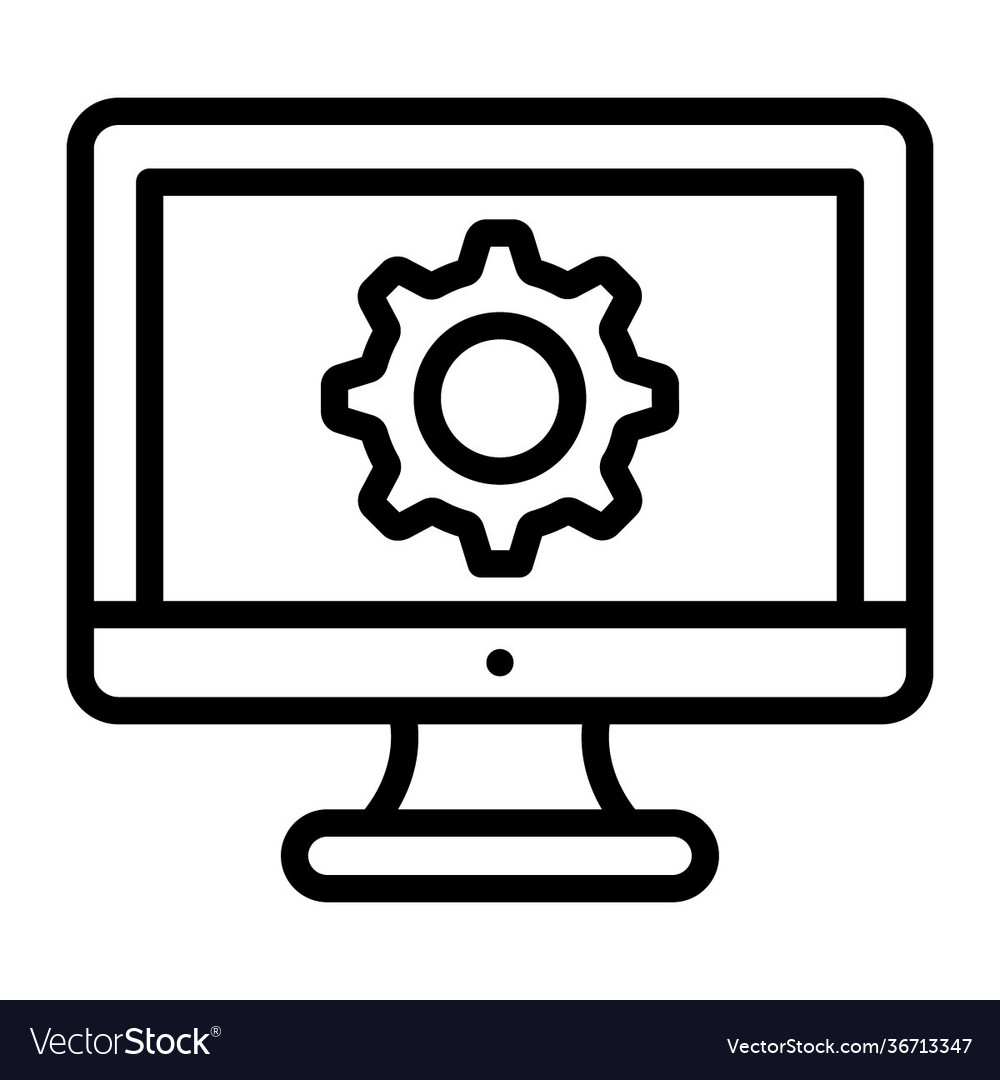 System setting Royalty Free Vector Image - VectorStock