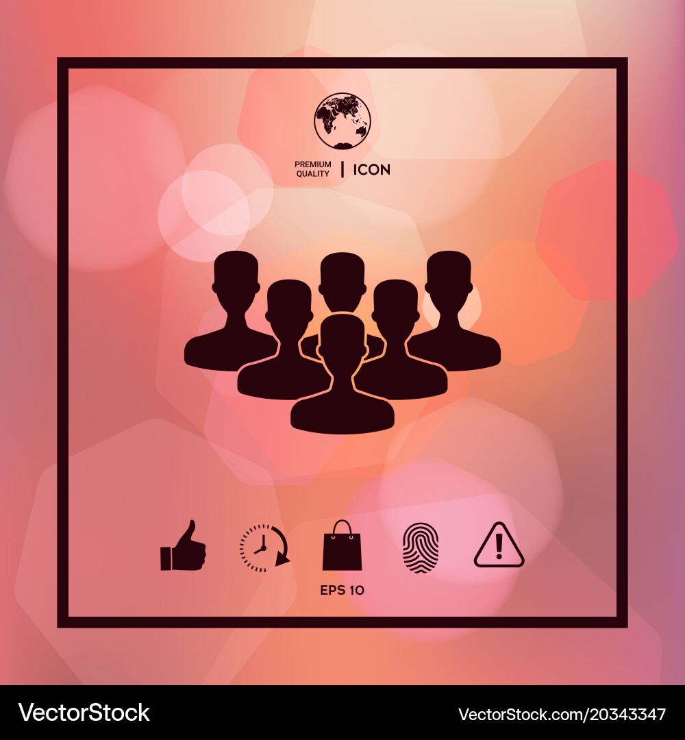 Team of professionals icon Royalty Free Vector Image