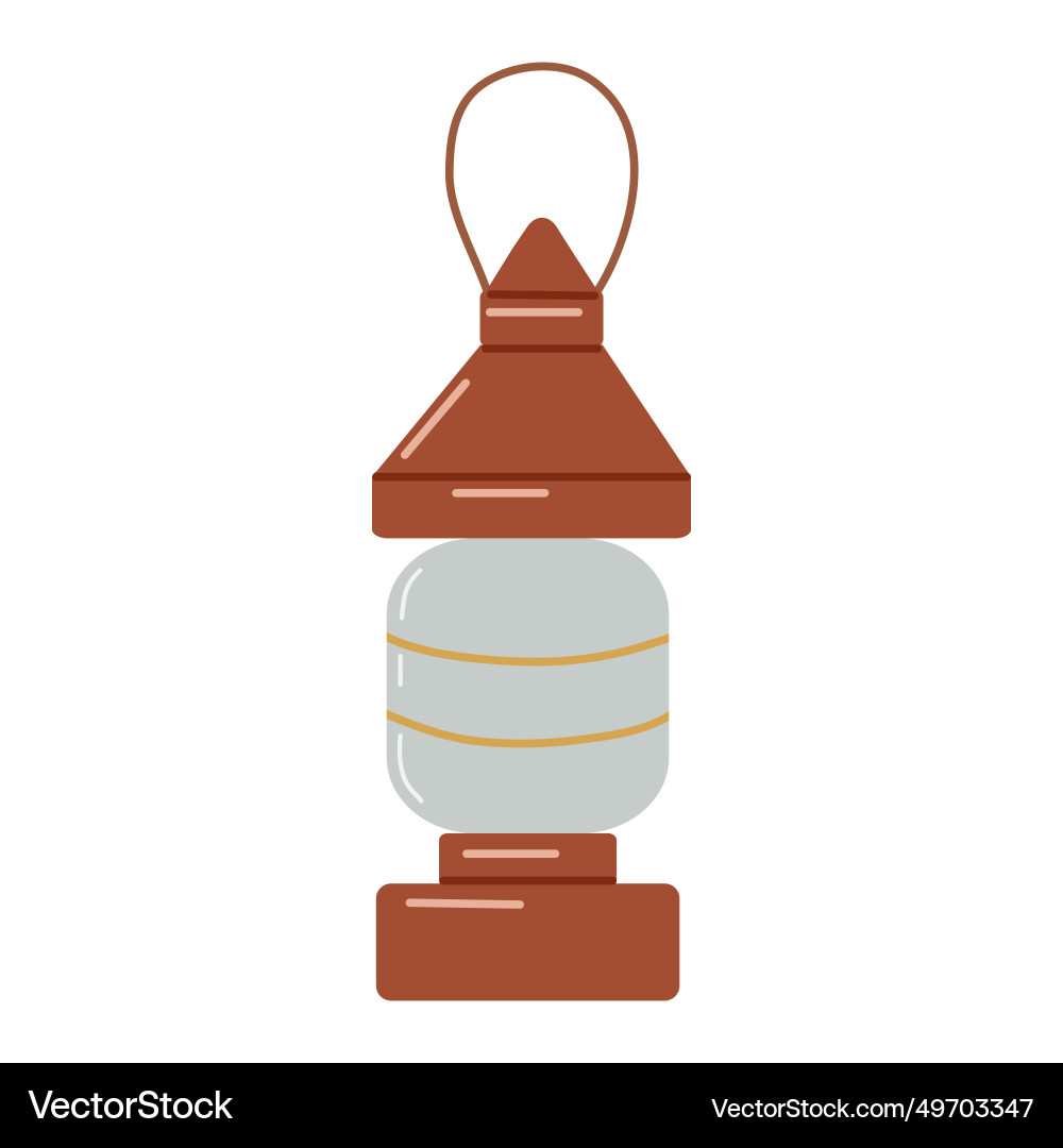 Vintage lantern is a beautiful hand lamp Vector Image