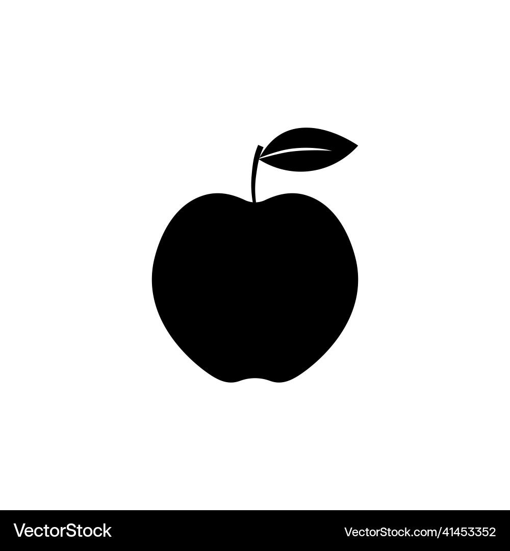 Apple icon in trendy flat style isolated on grey Vector Image