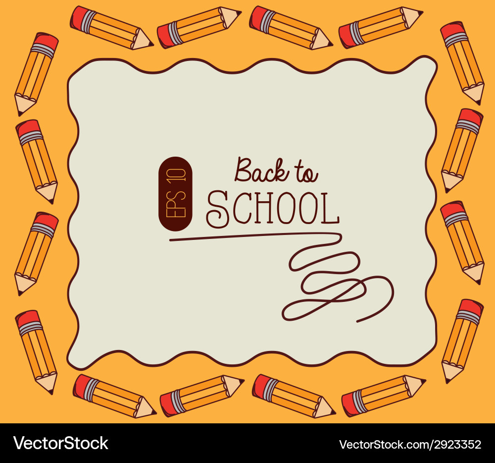 Back to school design over yellow background Vector Image