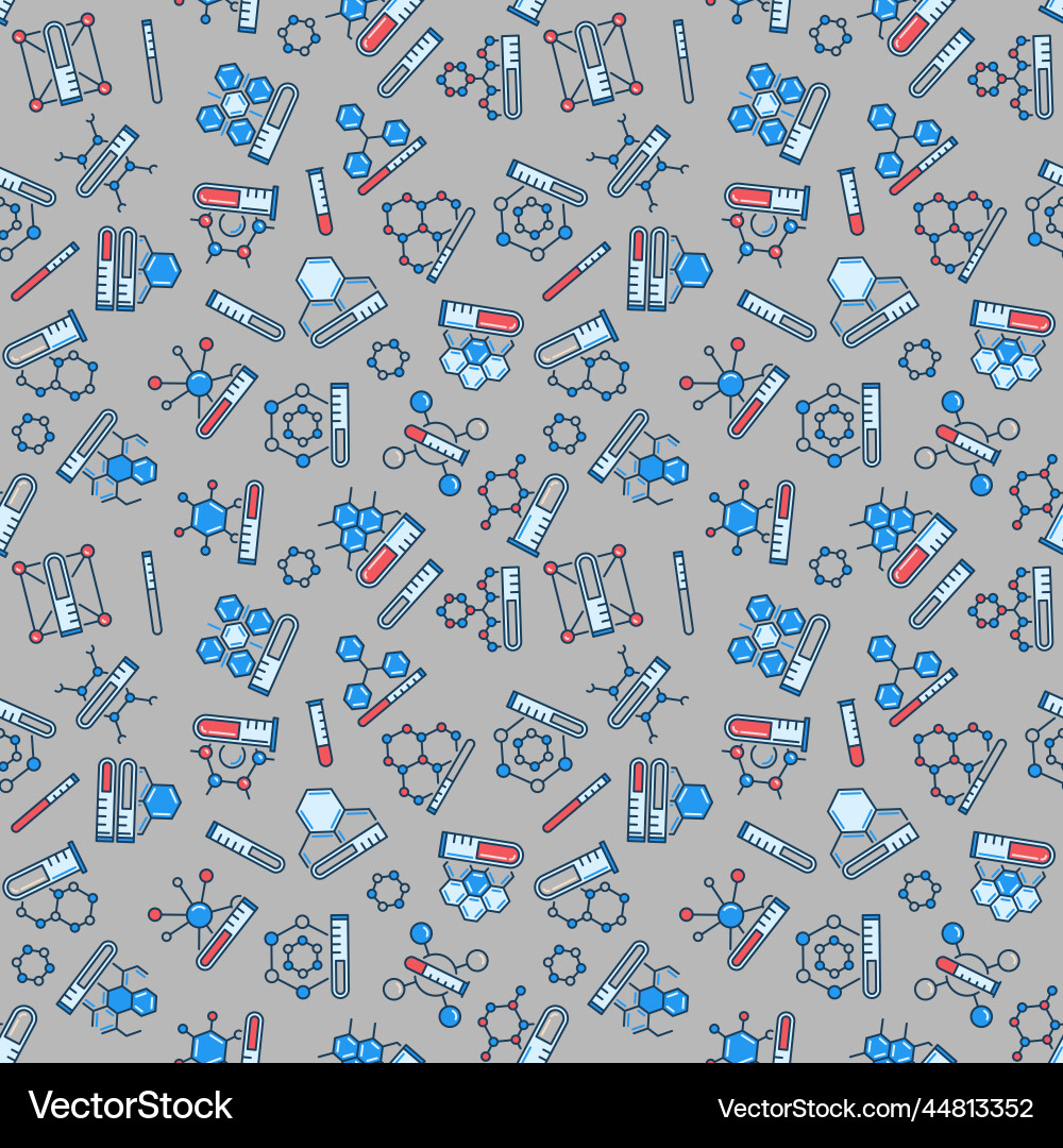 Chemical compound with laboratory test tube Vector Image