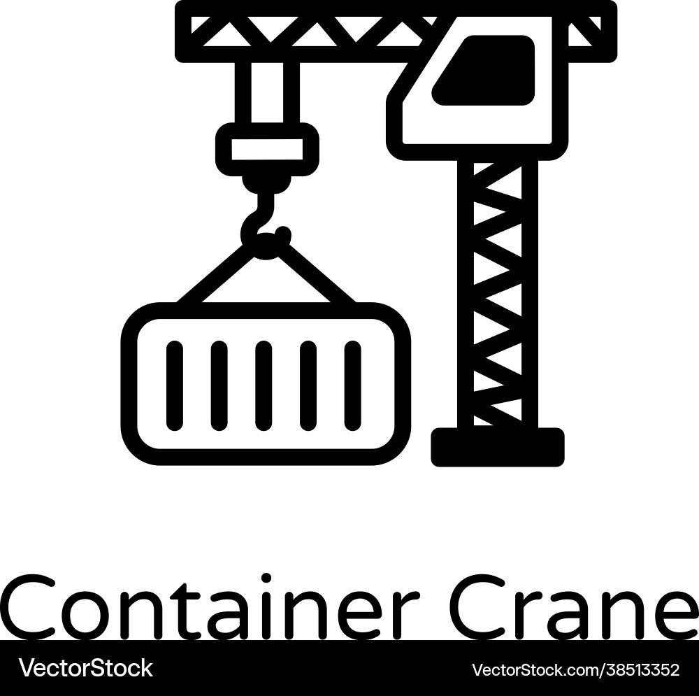 Container crane Royalty Free Vector Image - VectorStock