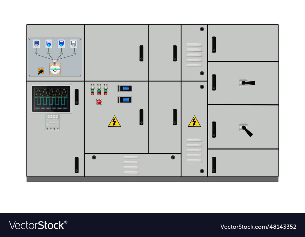 Control panel production Royalty Free Vector Image