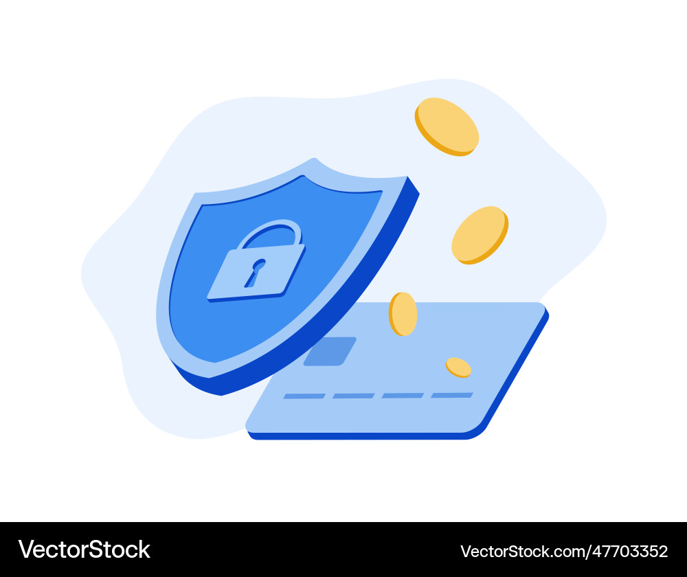 Experience secure mobile bank payments with bank Vector Image