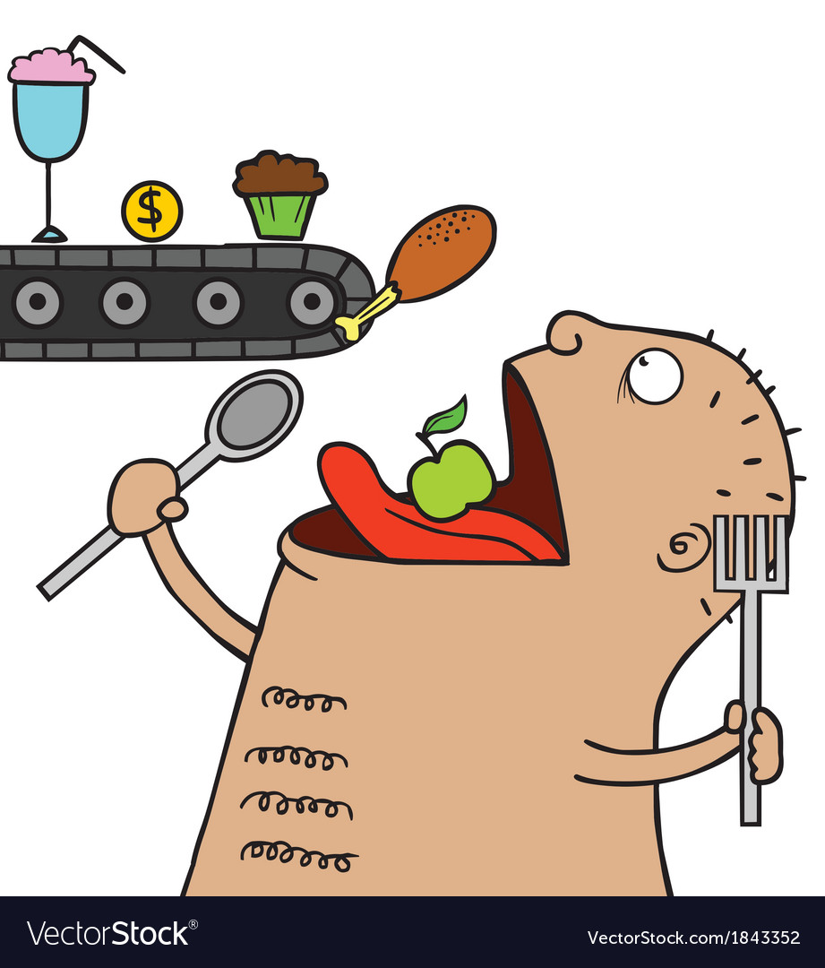 Hungry creature Royalty Free Vector Image - VectorStock