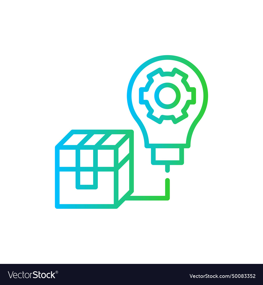 Innovation Product Development Icon With Blue And Vector Image