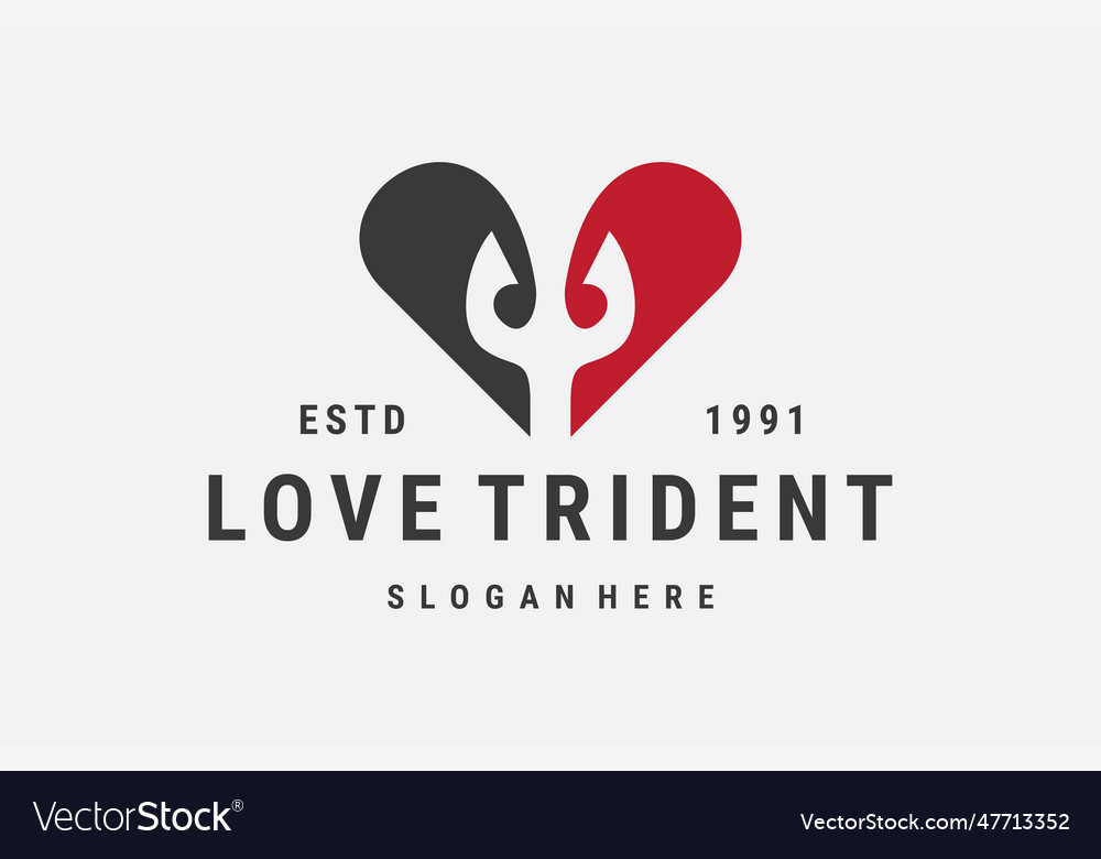 Love trident Royalty Free Vector Image - VectorStock