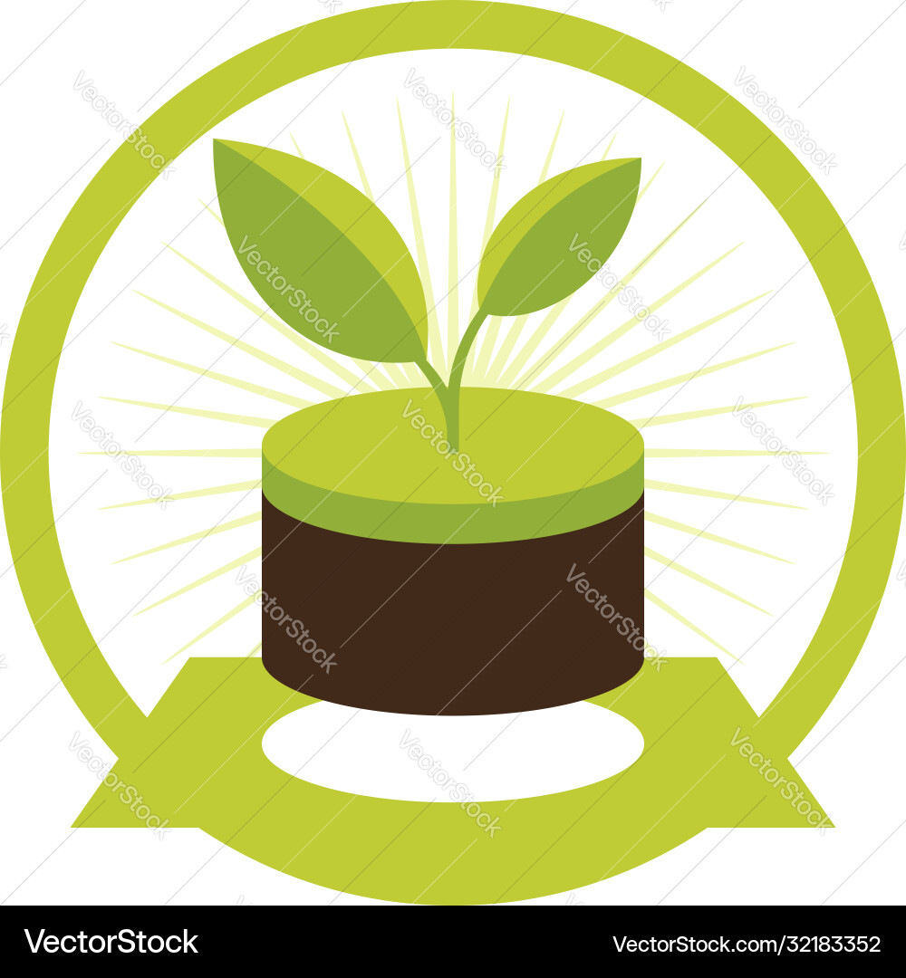 Peat icon - natural organic soil fertilizer Vector Image