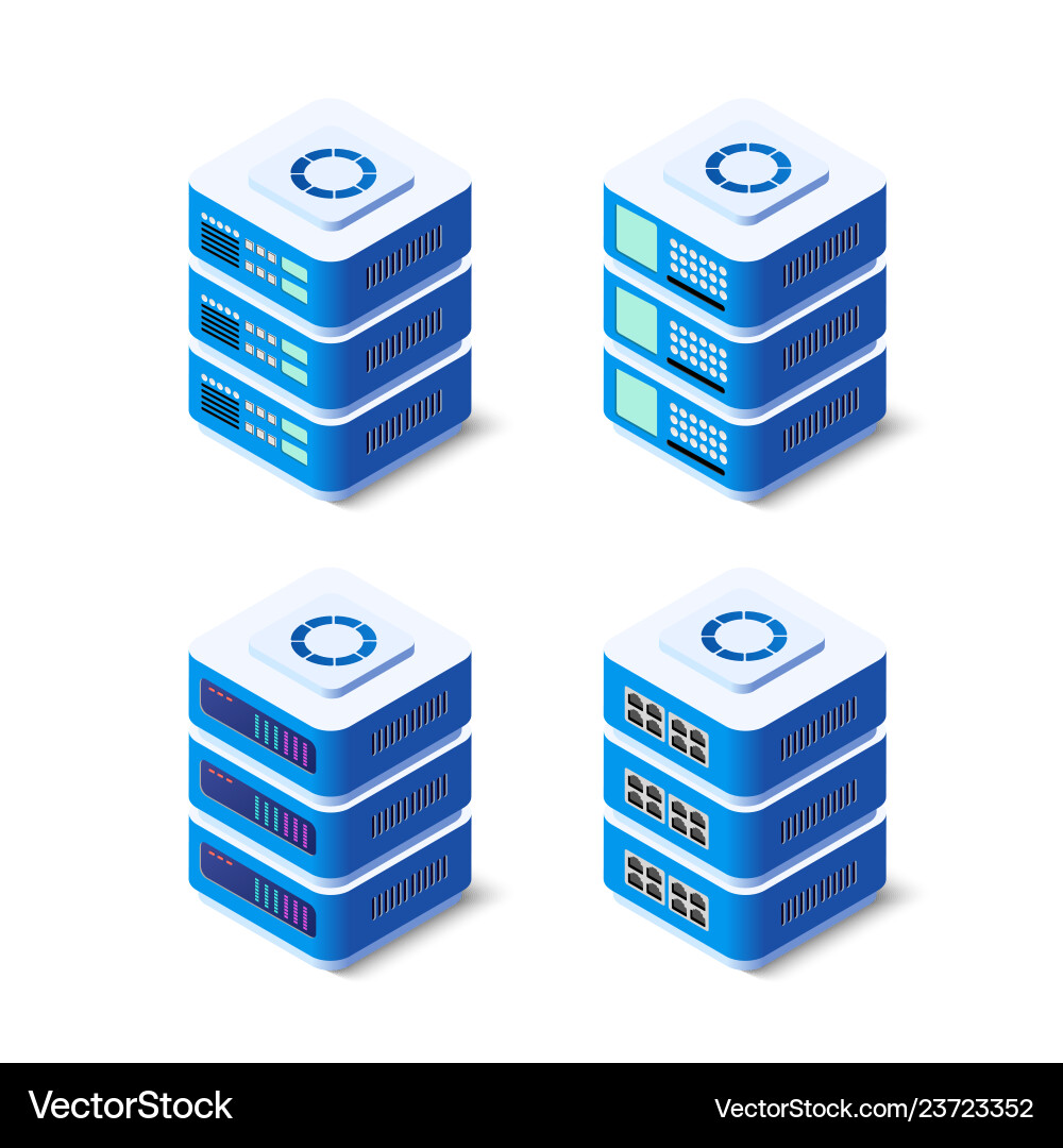 Server network technology Royalty Free Vector Image