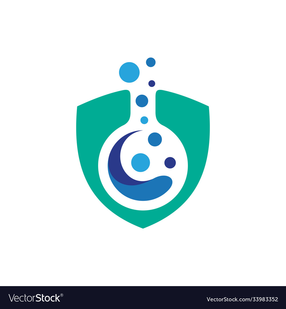 Shield lab logo Royalty Free Vector Image - VectorStock