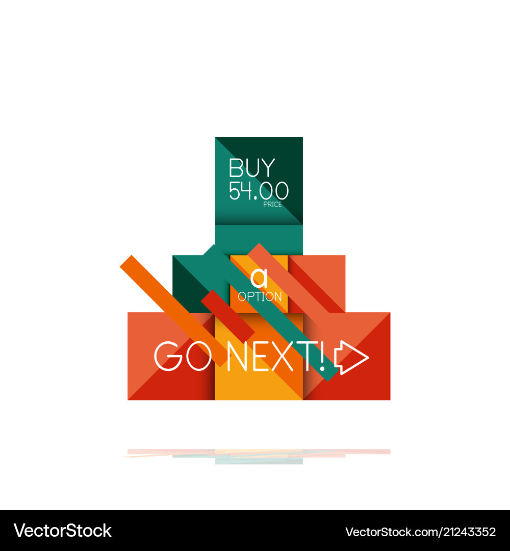 Square option infographic banner data Royalty Free Vector