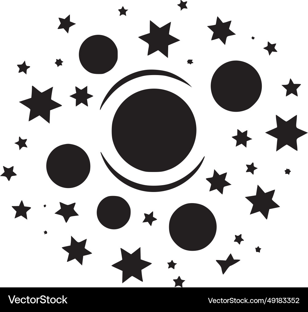 Stars - minimalist and simple silhouette Vector Image
