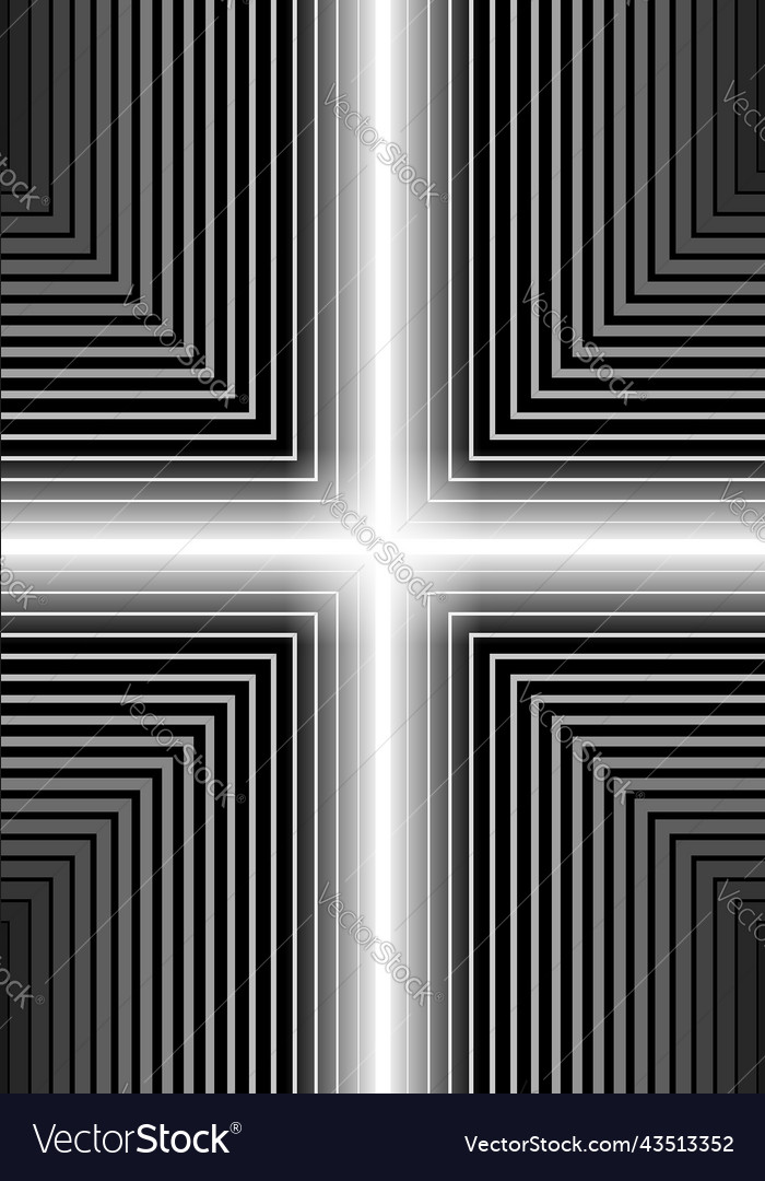 Vertical rectangular shape white cross lines neon Vector Image
