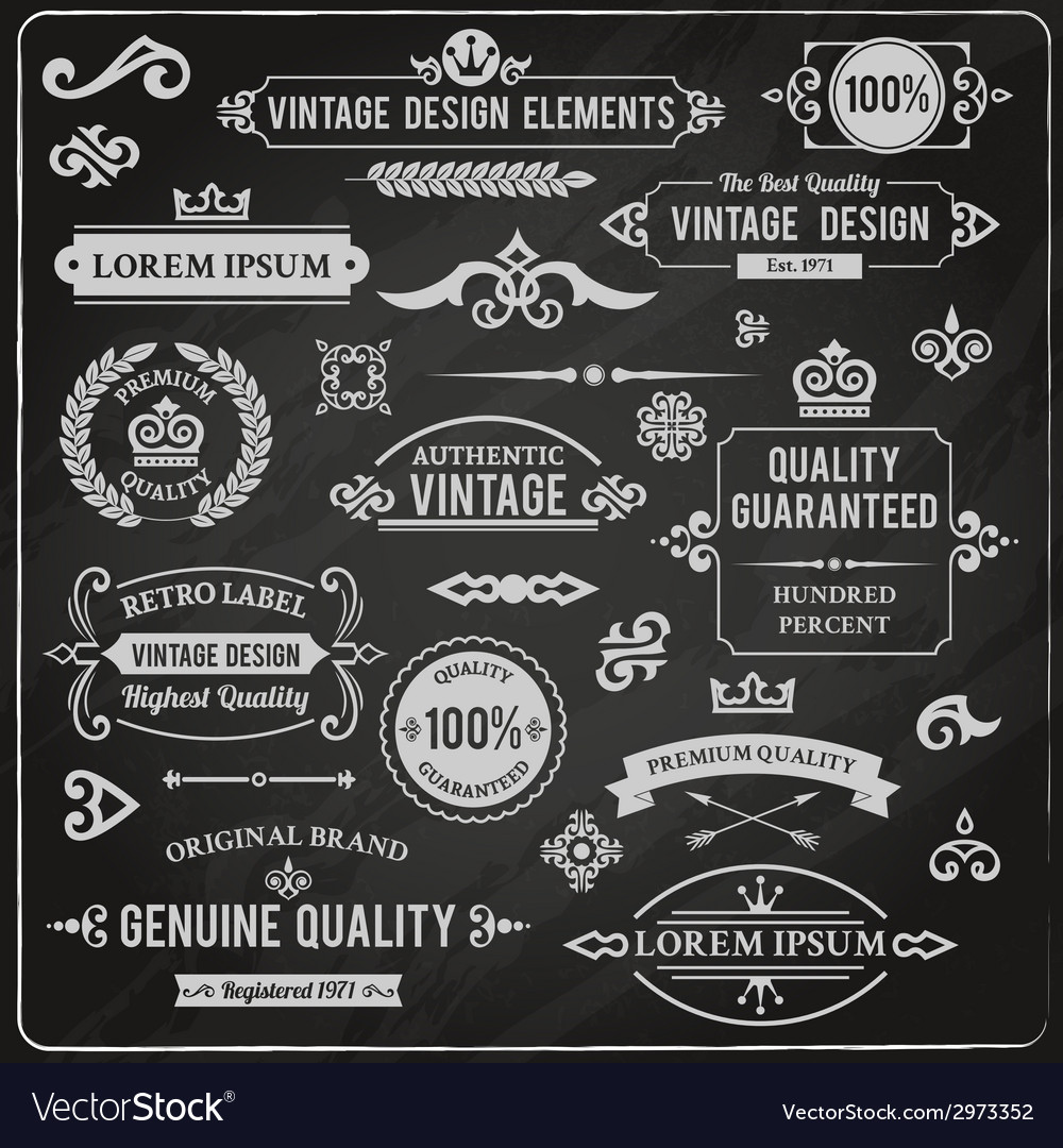 Vintage design elements Royalty Free Vector Image