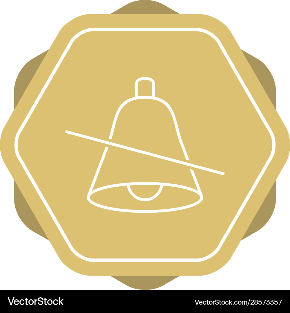 Beautiful no sound line icon Royalty Free Vector Image