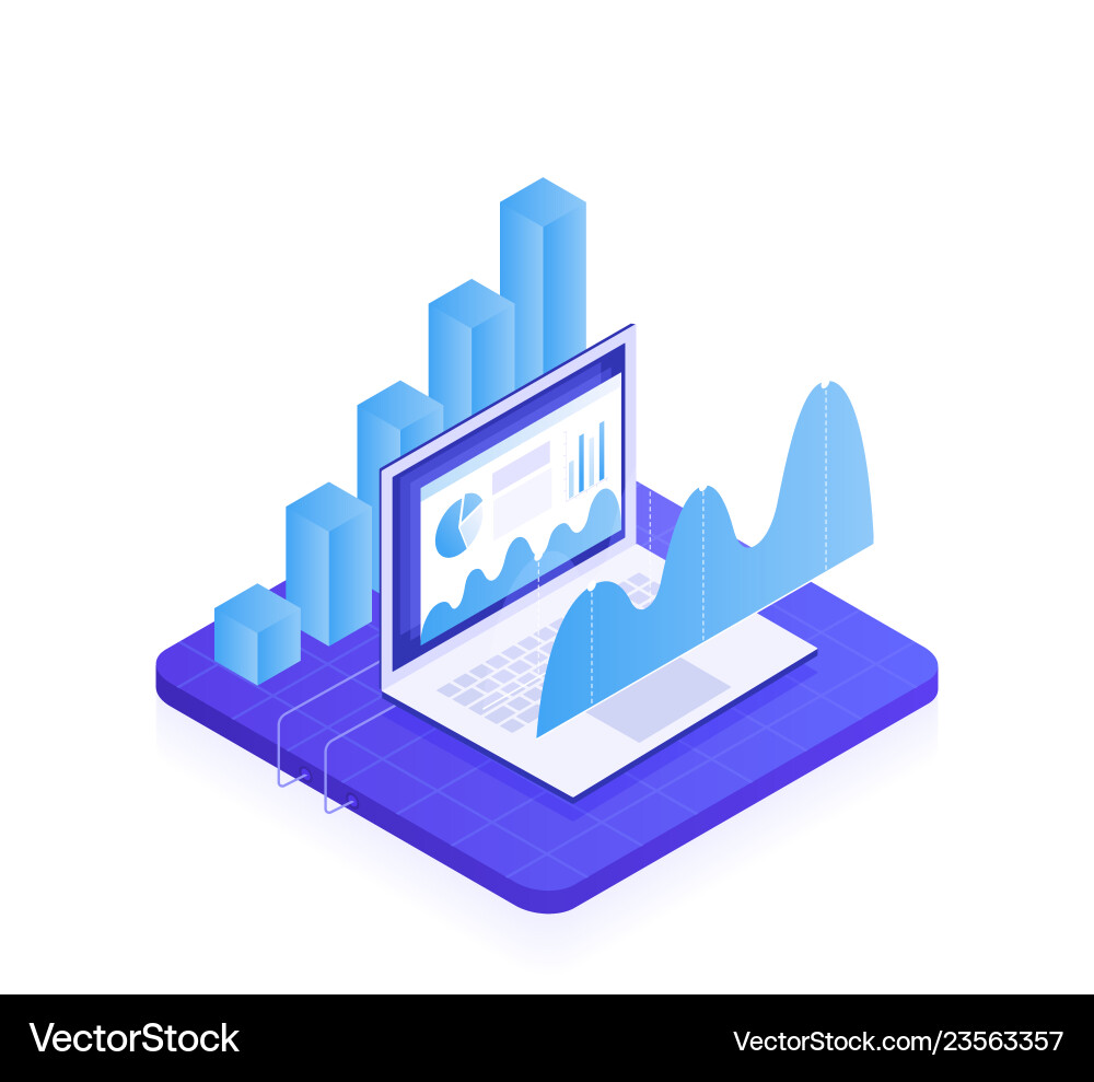 Business strategy analysis data and investment Vector Image