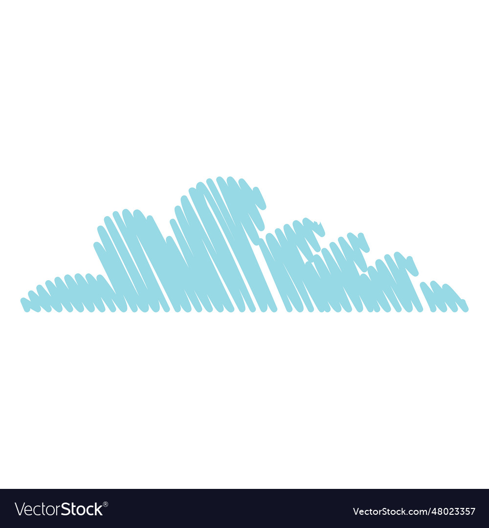 Cloud scribble icon Royalty Free Vector Image - VectorStock