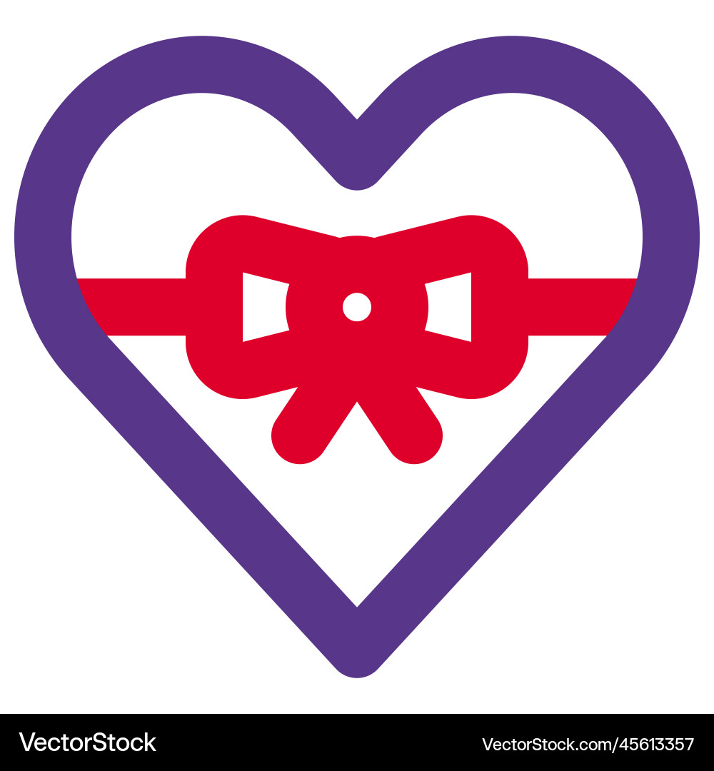 Heart Shaped Chocolate Box Packed As Gift Vector Image