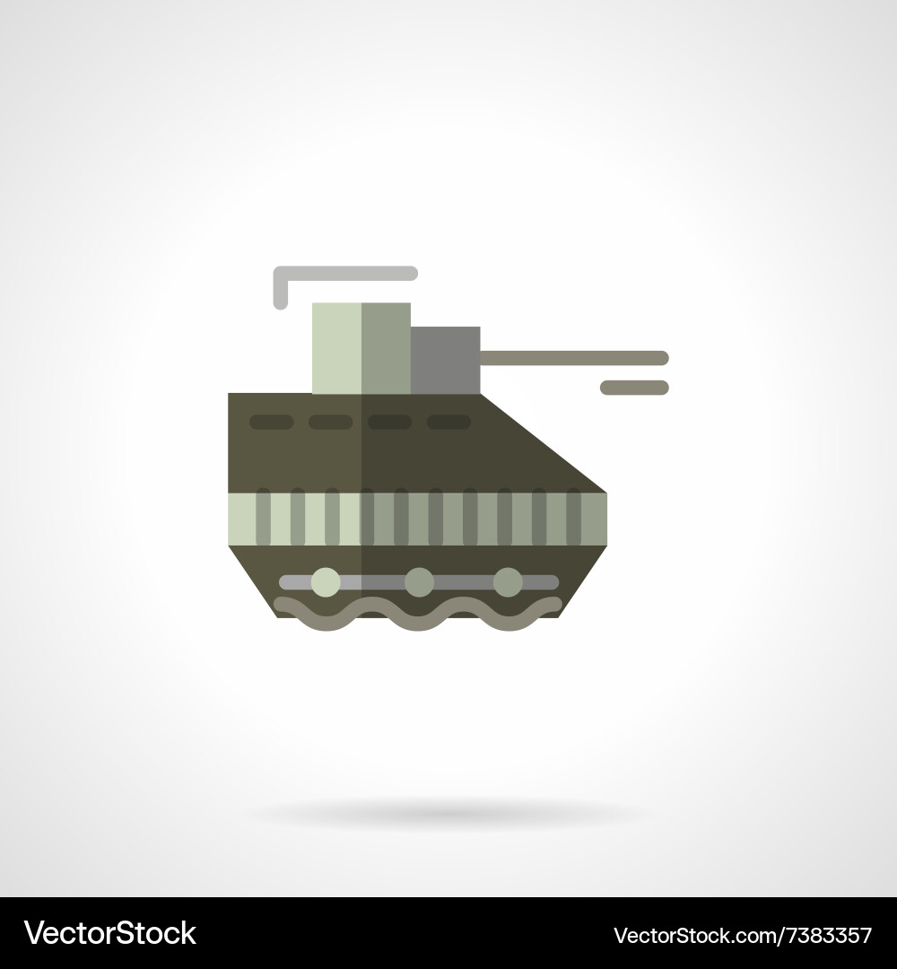 Military robots flat color icon Tank Royalty Free Vector