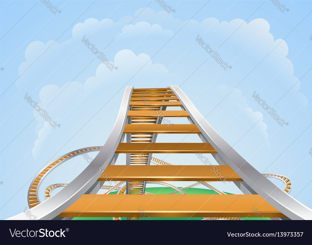 Roller coaster Royalty Free Vector Image - VectorStock