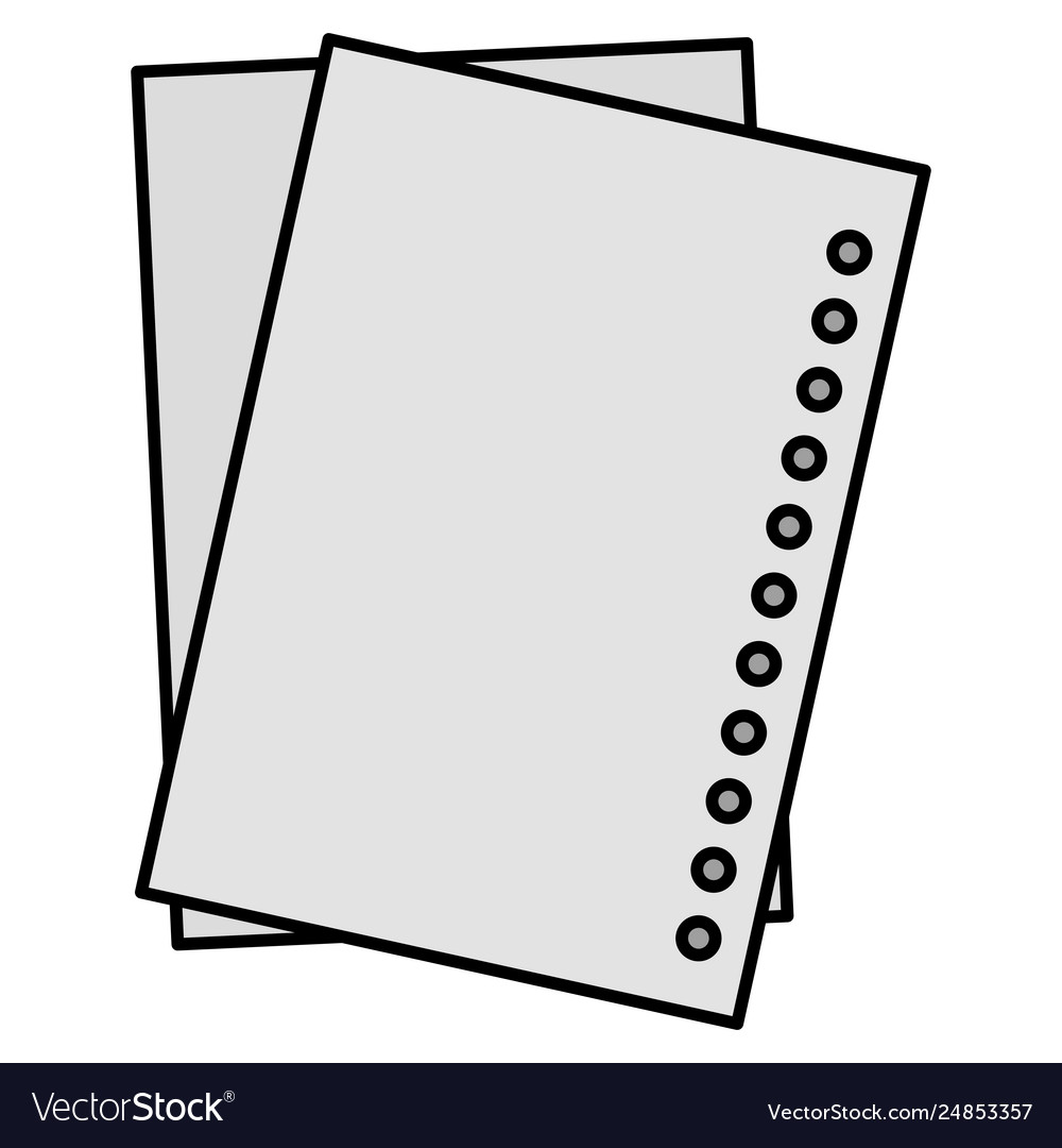Sheet notebook school Royalty Free Vector Image