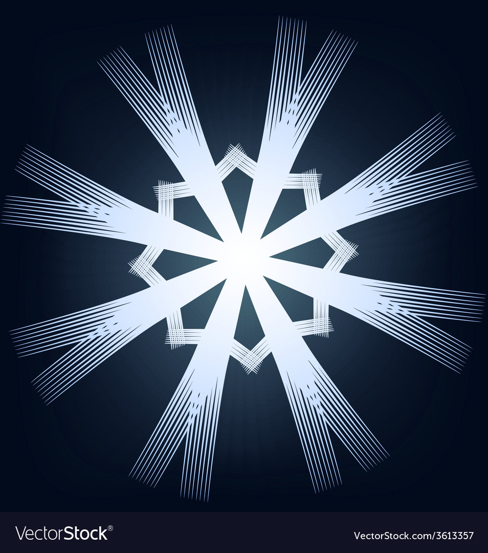Shining snowflake Royalty Free Vector Image - VectorStock