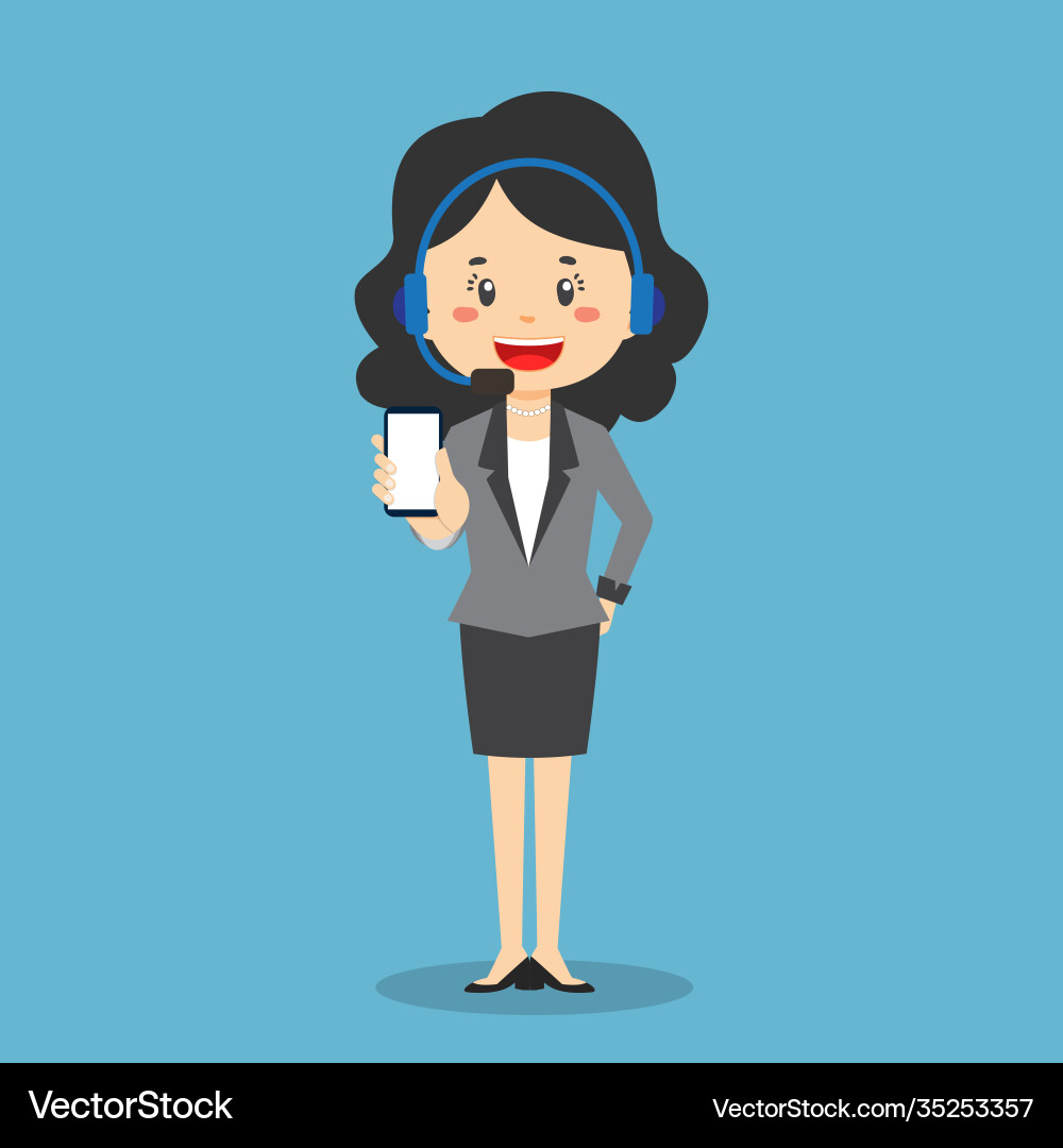Stock call center hold phone Royalty Free Vector Image