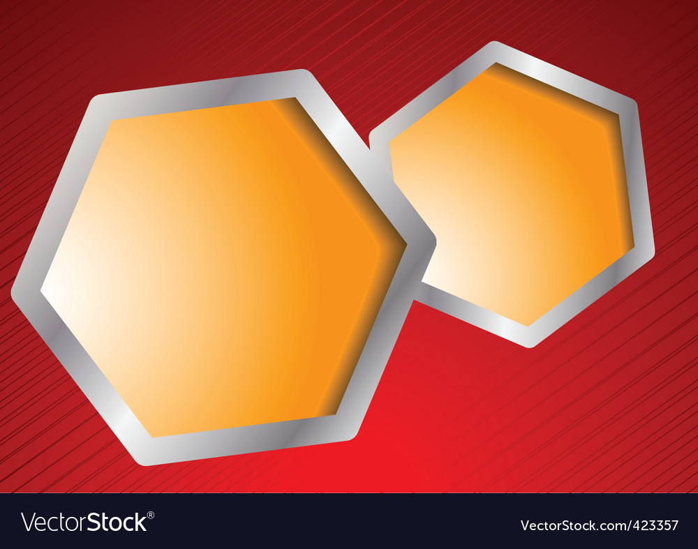 Template with hexagons Royalty Free Vector Image