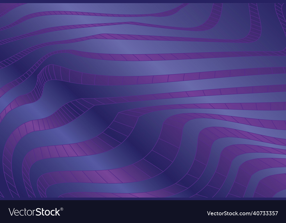 Wavy striped surface abstract 3d pattern Vector Image