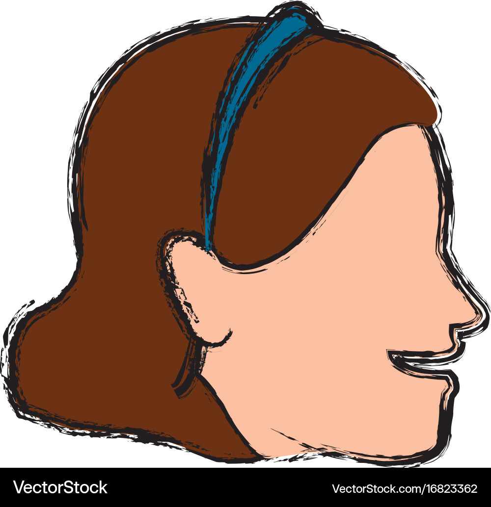 Bride wedding face woman cartoon image Royalty Free Vector