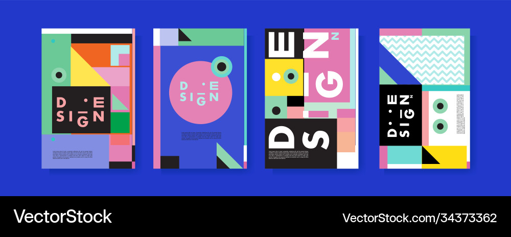 Cover and poster design template for magazine Vector Image