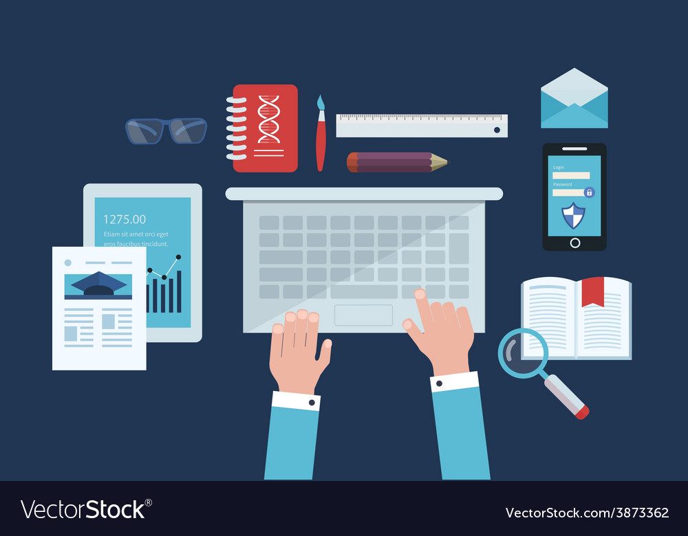 Flat design concept icons set Royalty Free Vector Image